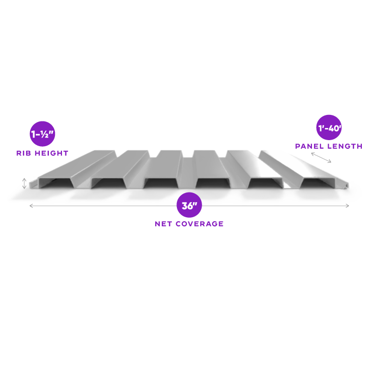 B-Deck - Galvanized - 18 Gauge - Interlock - Roof Smooth – Steeldash