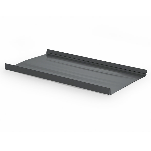 Snap Lock Standing Seam Metal Panel - Slate Gray - 24 Gauge – Steeldash