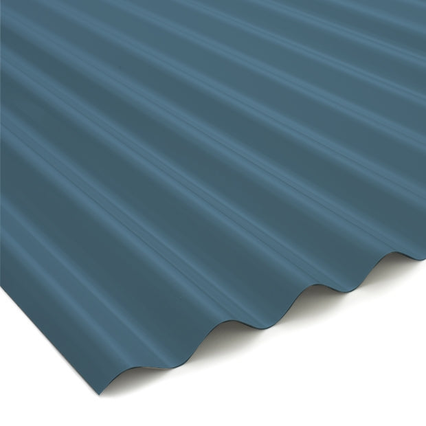 5/8" Corrugated Metal Panel - Hawaiian Blue - 26 Gauge – Steeldash