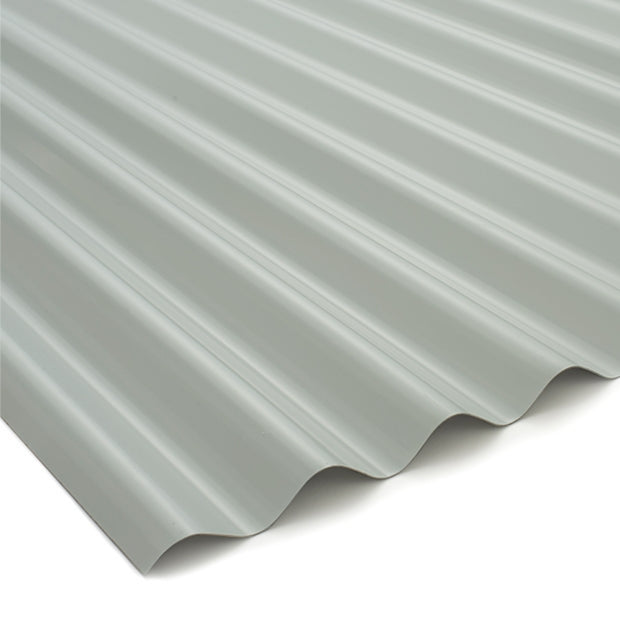 White Corrugated Metal Roofing Single Panel RAL9002 Off White/White
