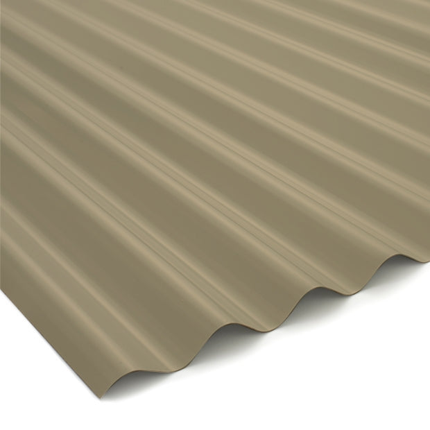 5/8" Corrugated Metal Panel - Sahara Tan - 26 Gauge – Steeldash